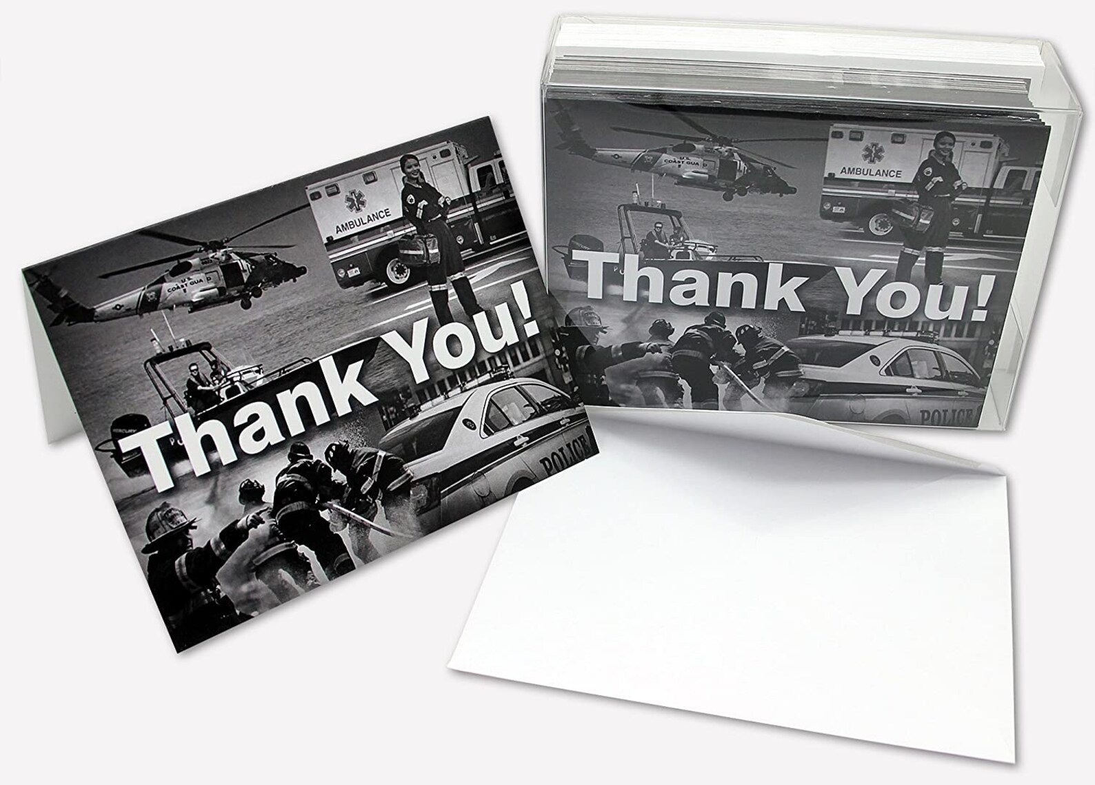 First Responder Thank You Cards 12 or 24 Count-blank Inside With ...