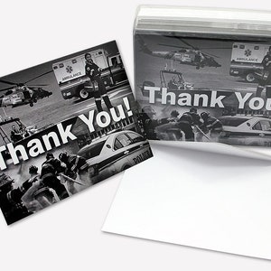 First Responder Thank You Cards 12 or 24 Count-blank Inside With ...