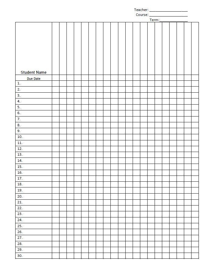 Gradebook Template - Etsy