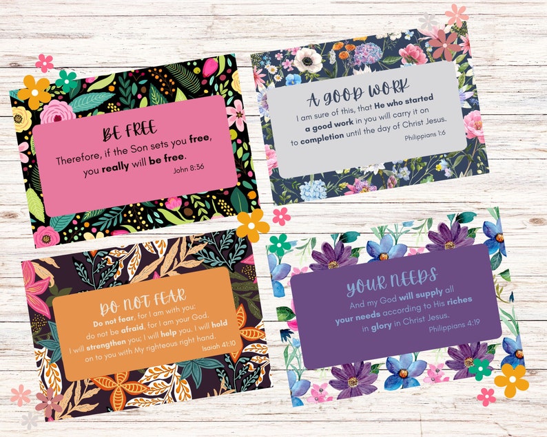 Scripture Cards | Memory Verse | Prayer Cards | Promises of God | Faith ...