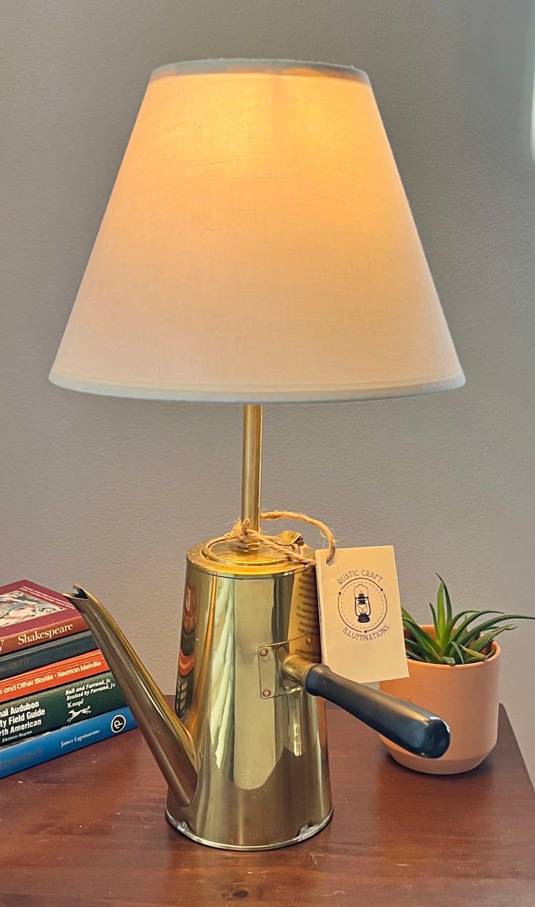 Brass Teapot Table Lamp - Etsy