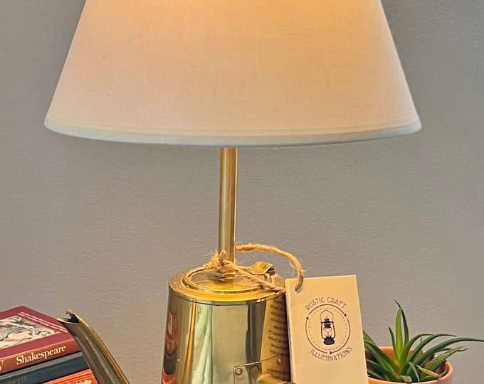 Brass Teapot Table Lamp - Etsy