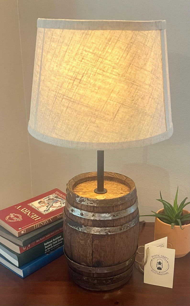 Wine Barrel Table Lamp - Etsy