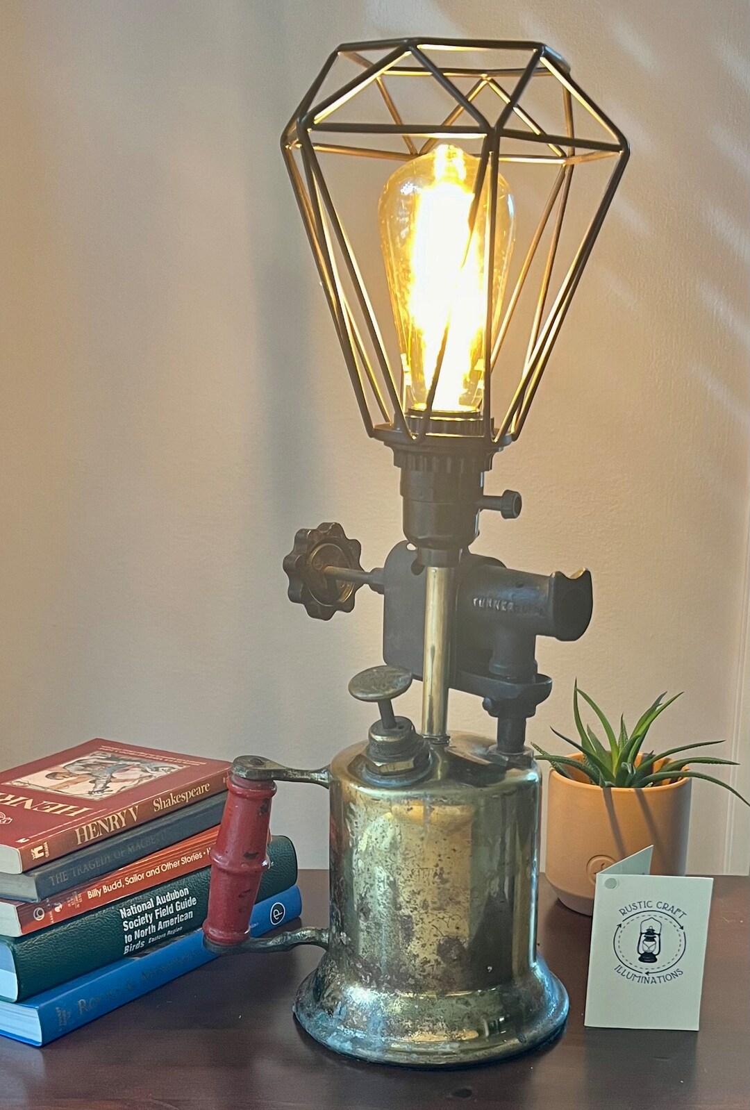 Vintage Brass Blow Torch Accent Lamp - Etsy