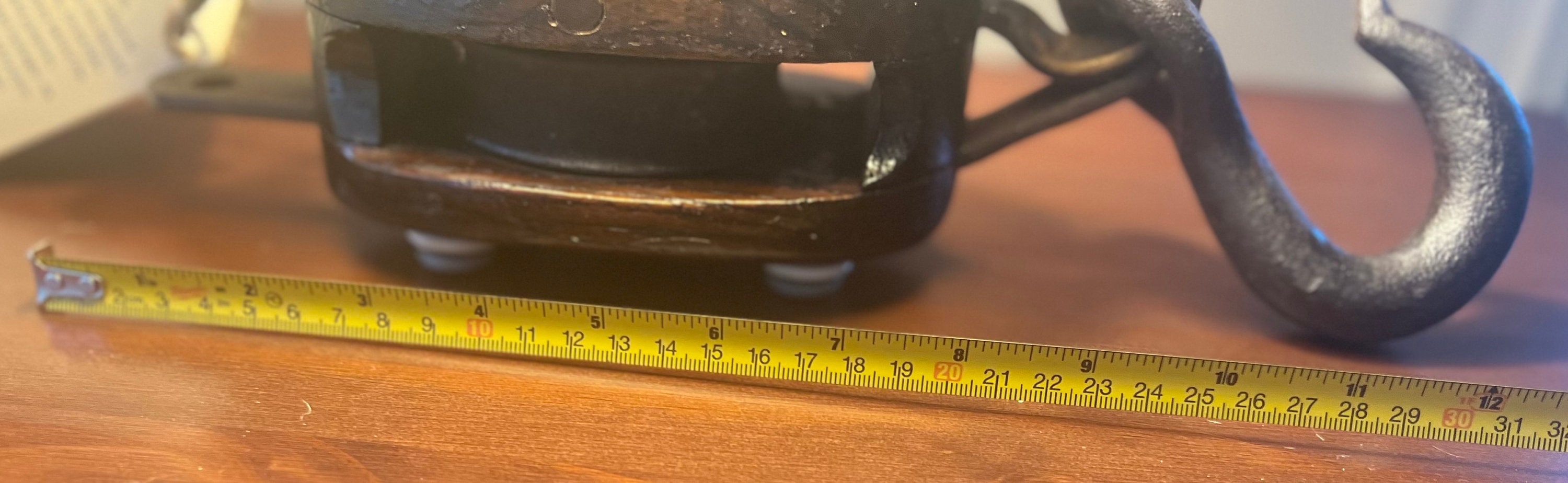 Wood Pulley Block Table Lamp - Etsy