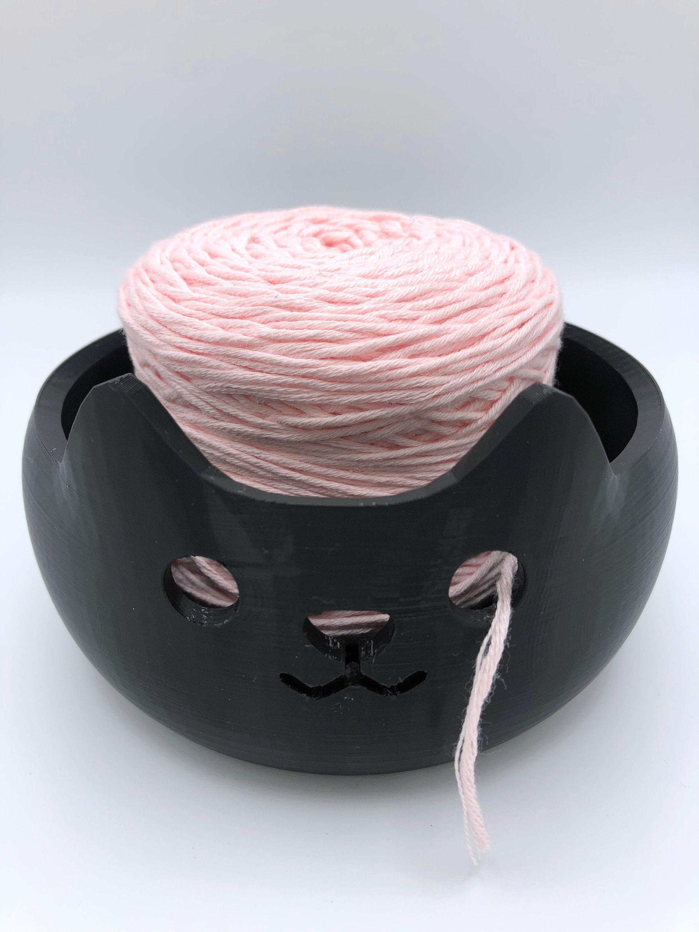 Cat Yarn Bowl Blue 3D Print Crochet Storage Knitting Container - Etsy