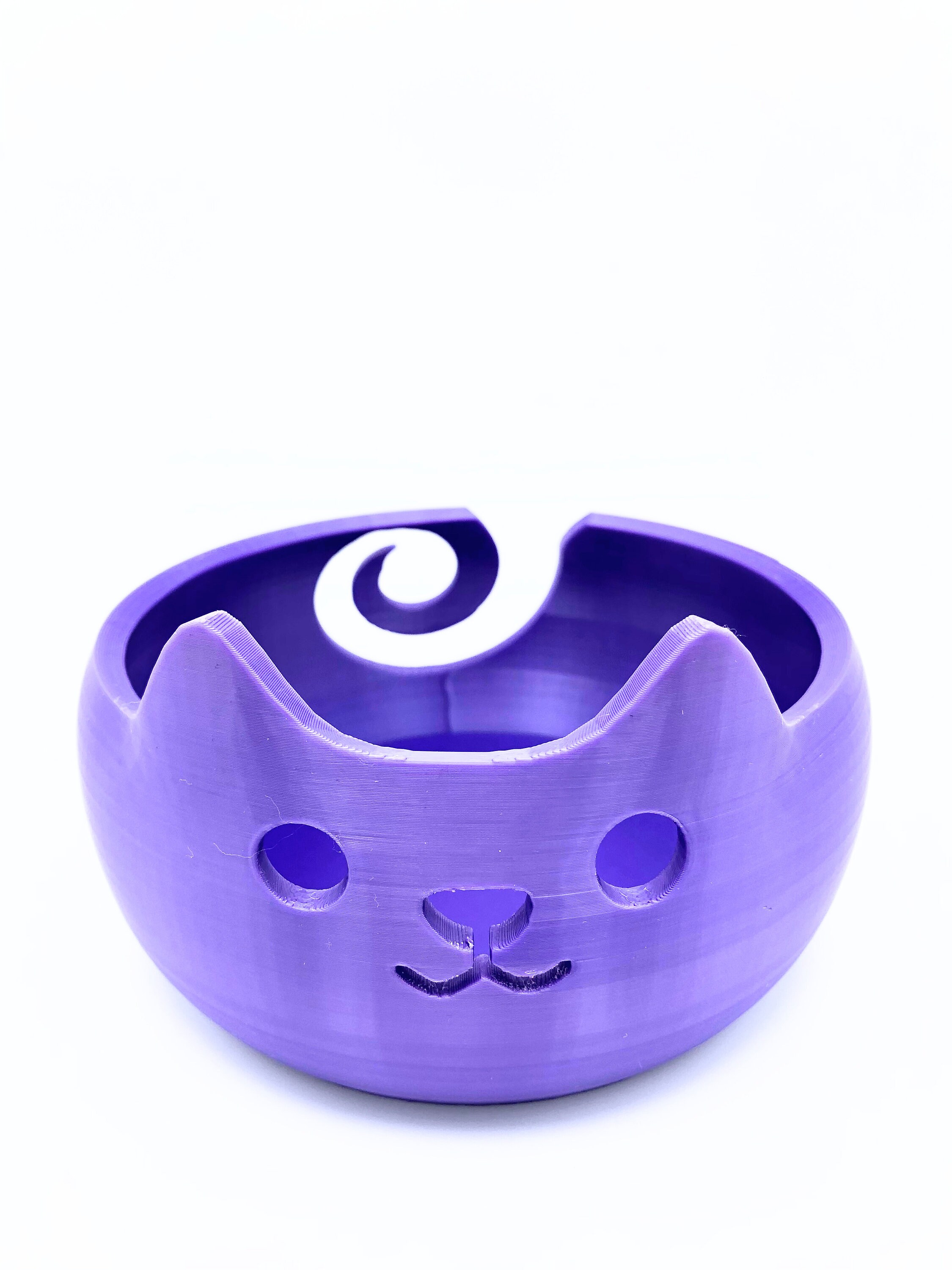 Cat Yarn Bowl Blue 3D Print Crochet Storage Knitting Container - Etsy