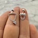 925 Solid Silver, Diamond Drape Chandelier Threaded Stud Earring ...