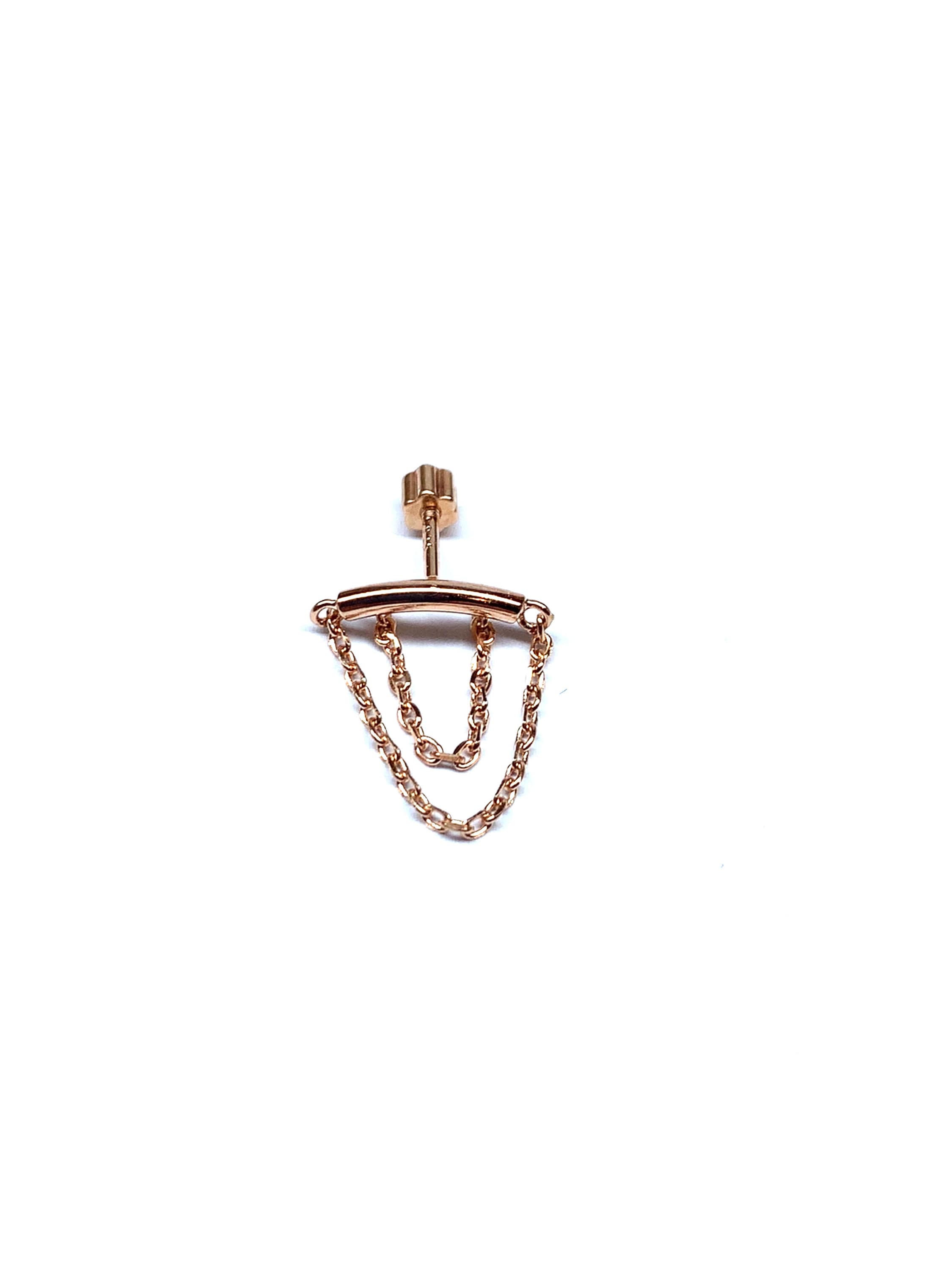 925 Solid Silver, Diamond Drape Chandelier Threaded Stud Earring ...