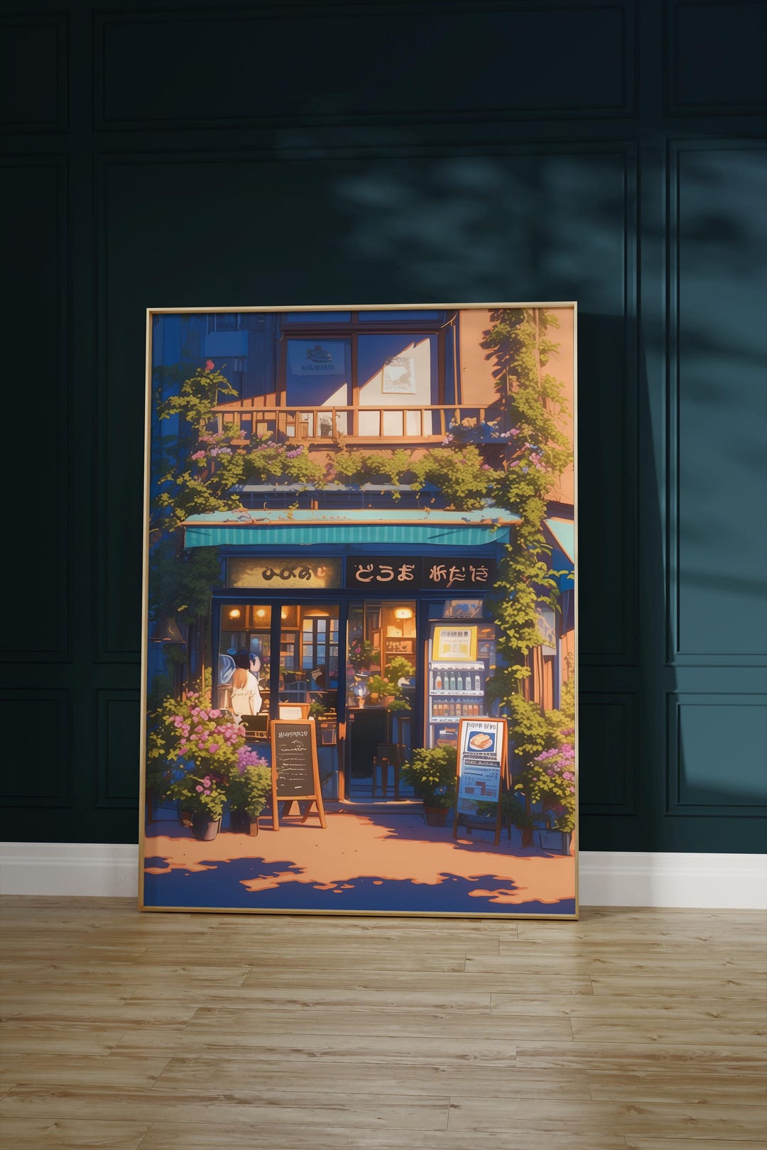 Japanese Café Vertical Poster, Anime Aesthetic Wall Art, Tranquil ...