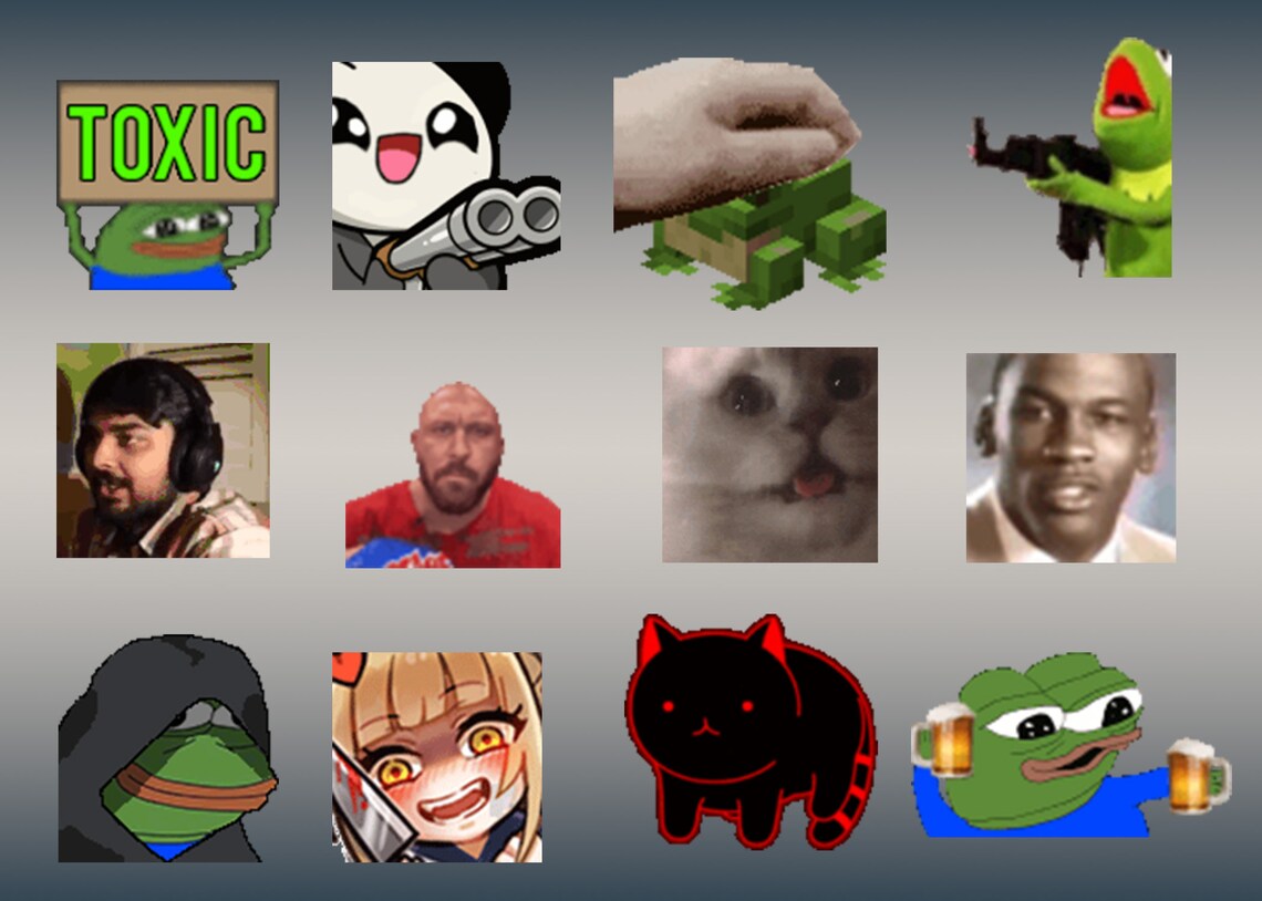 Animated Emotes 150 Pack | Trending Meme Emotes | Emotes for Streaming ...