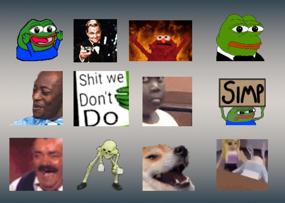 Animated Emotes 150 Pack | Trending Meme Emotes | Emotes for Streaming ...