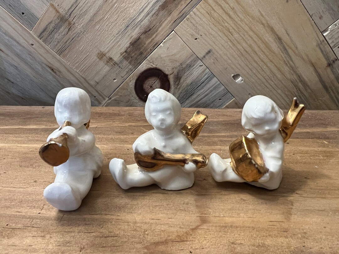 Vintage Porcelain Christmas Angels - Etsy