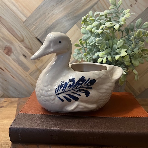 Ceramic Duck Planter - Etsy