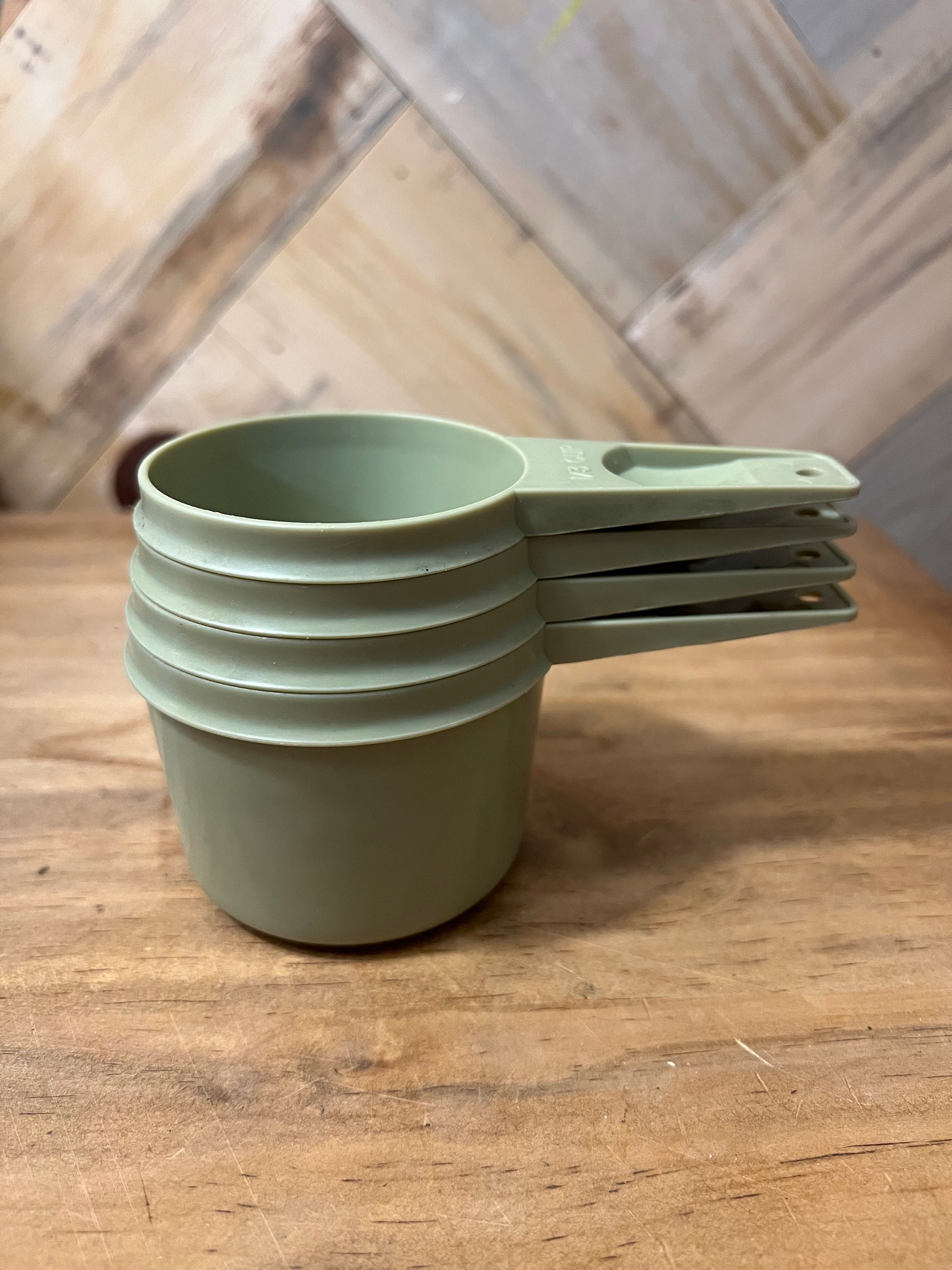 Vintage Green Tupperware Measuring Cups Set of 4 - Etsy