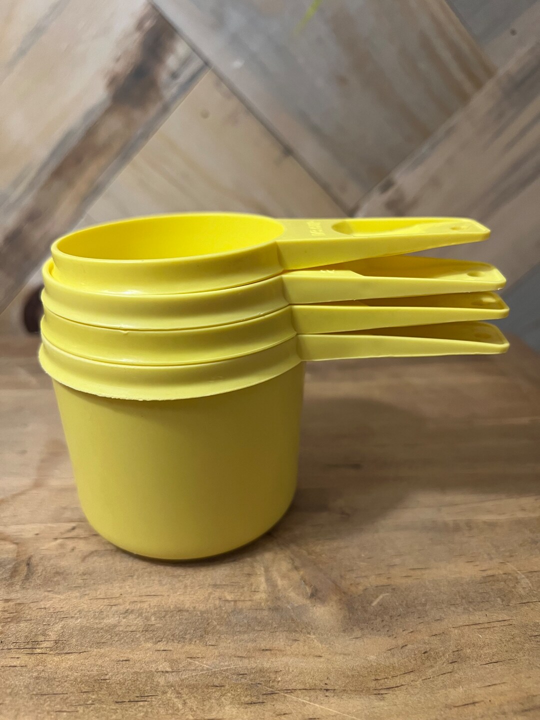Vintage Yellow Tupperware Measuring Cups Set of 4 - Etsy