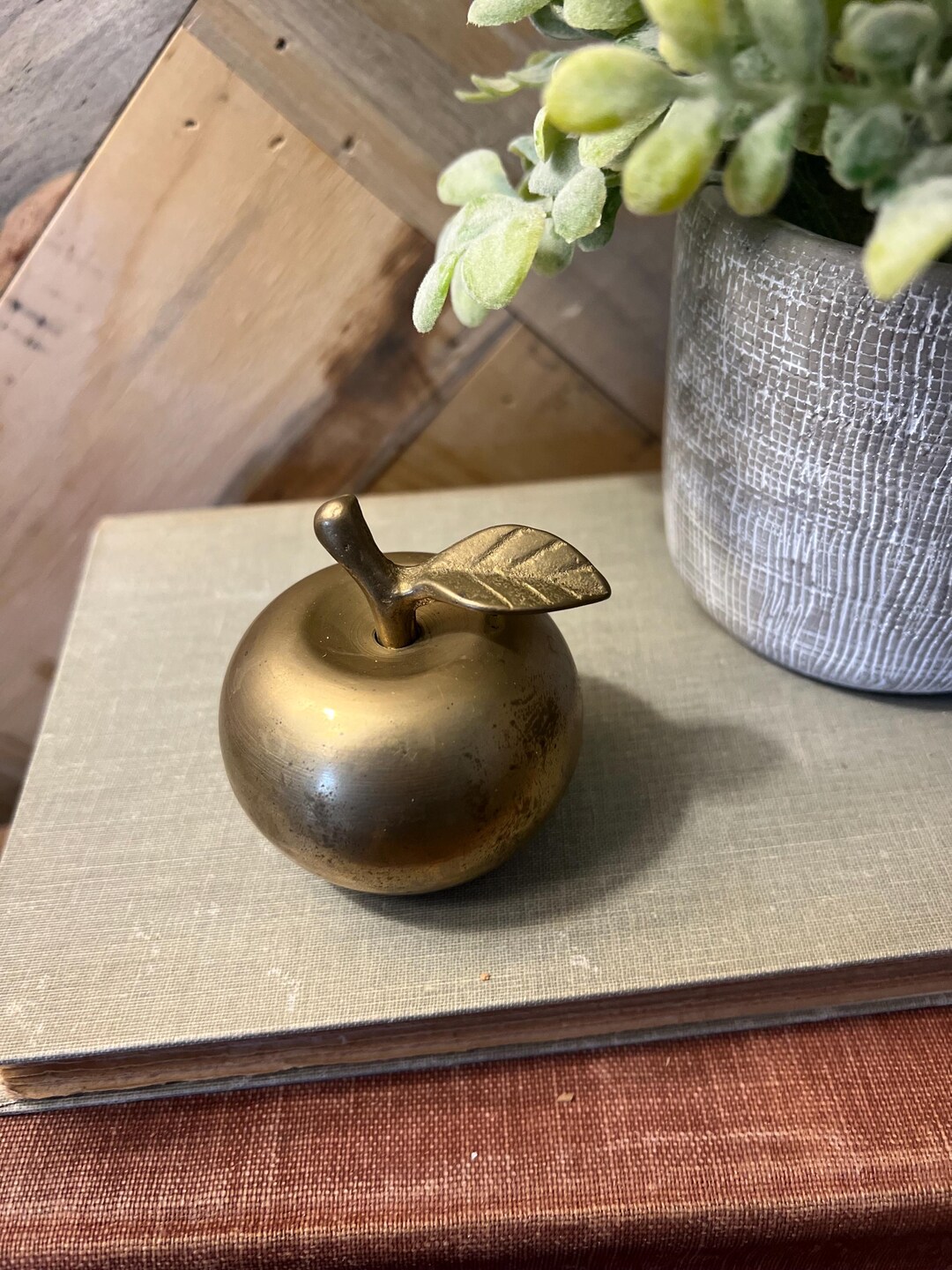 Vintage Brass Apple Bell - Etsy