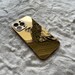 Embroidered Custom Gold Mirror iPhone Case Black Tiger Design ...