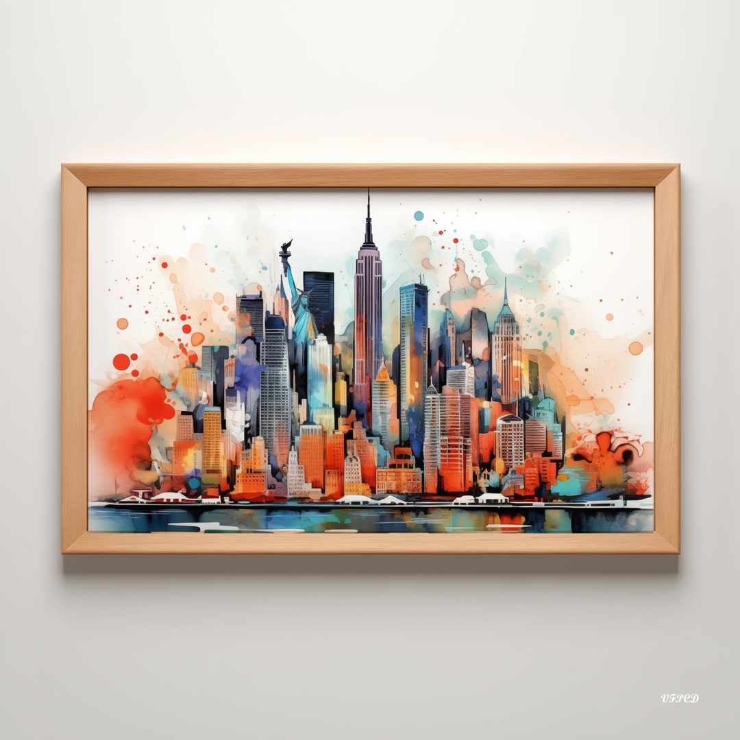 NYC Skyline, Printable Print, TV Screen Saver - Etsy