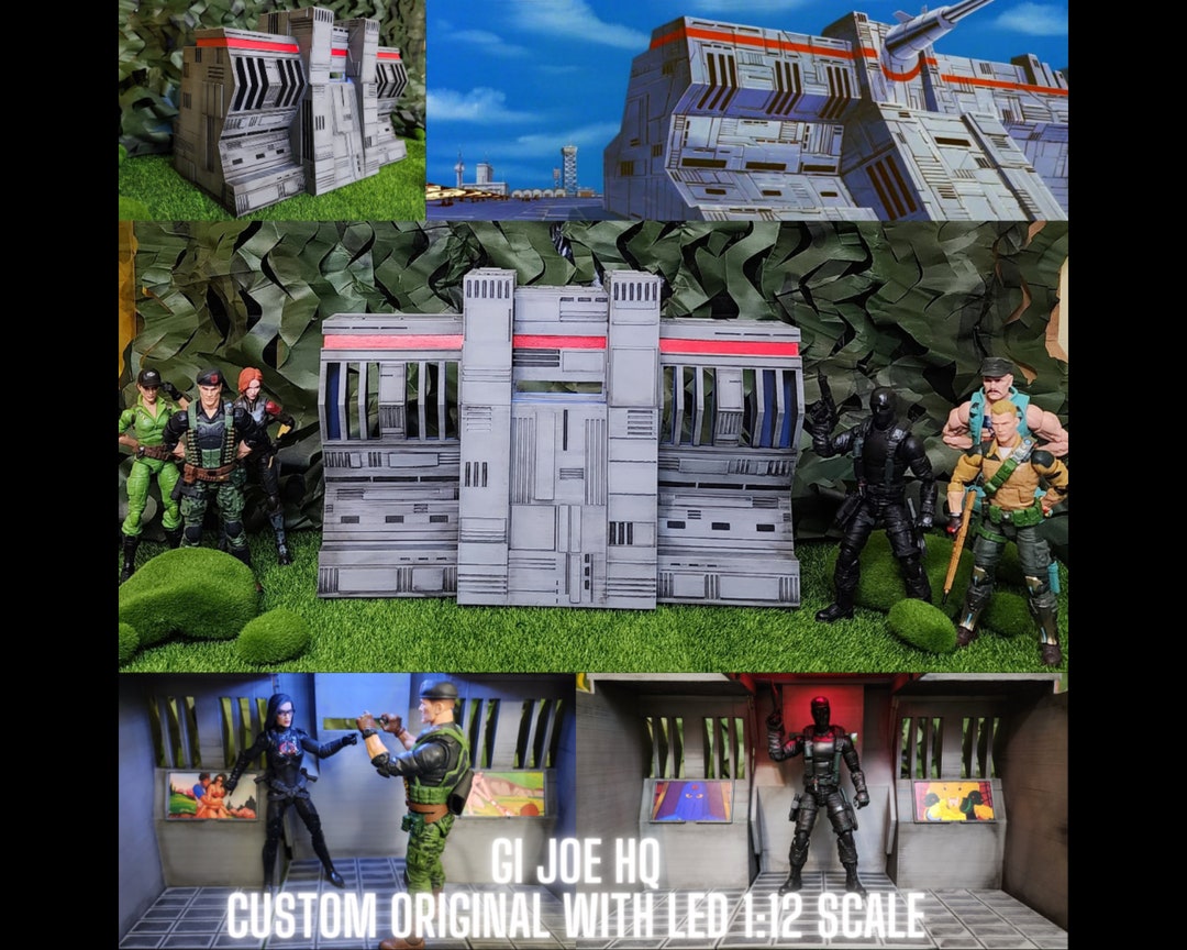 1 GI JOE HQ With L.E.D Light and 21 Images 1:12 Scale for 6" Scale ...