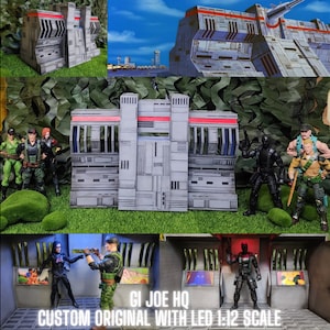 1 GI JOE HQ With L.E.D Light and 21 Images 1:12 Scale for 6" Scale ...