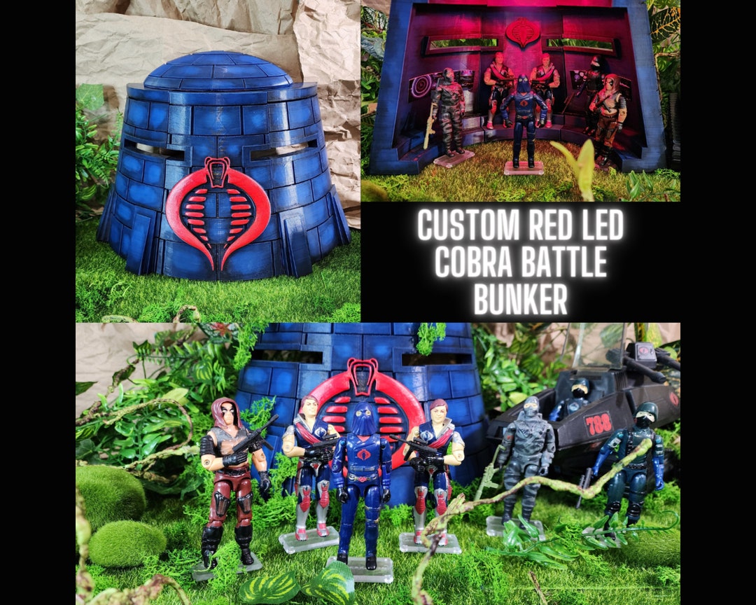 GI JOE Cobra Battle Bunker With Red Led Light - Fits 3.75" Scale ...