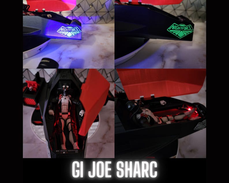 GI Joe SHARC Vehicle, 1/12 Scale, LED Light, 3D Printed Custom, Gi Joe ...