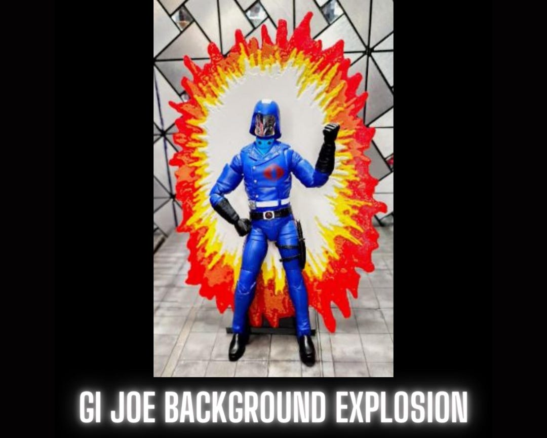 1 GI JOE EXPLOSION Background for 1:12 Scale Figures, Gi Joe Classified ...
