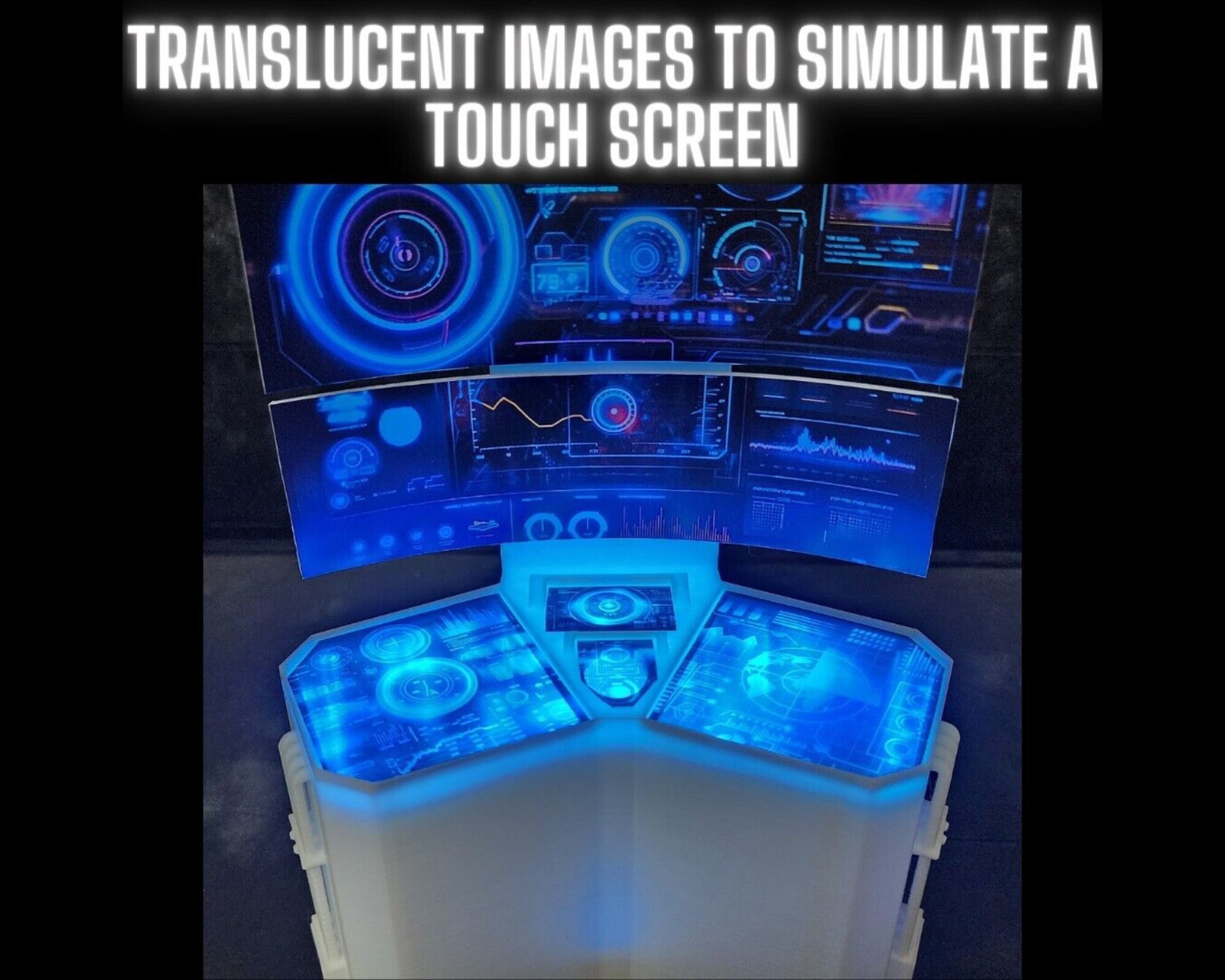 1 SCI Fi COMPUTER STATION With Led Light, for 1:12 Scale Figures ...