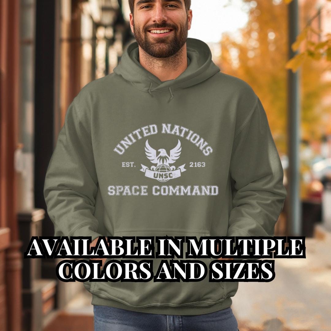 Halo UNSC Hoodie Video Game Gift Sweatshirt Gamer Apparel Unisex Hooded ...