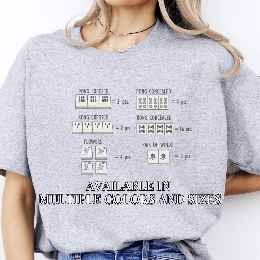 Mahjong Cheat Sheet Unisex Tshirt Gamer Tee Gaming Shirt Board Game ...