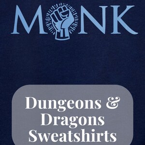 Dungeons and Dragons Sweatshirt Monk Class Sweater Dnd Gift for TTRPG ...