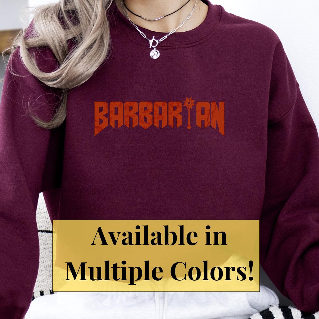 Dungeons and Dragons Sweatshirt Barbarian Class Sweater Dnd Gift for ...
