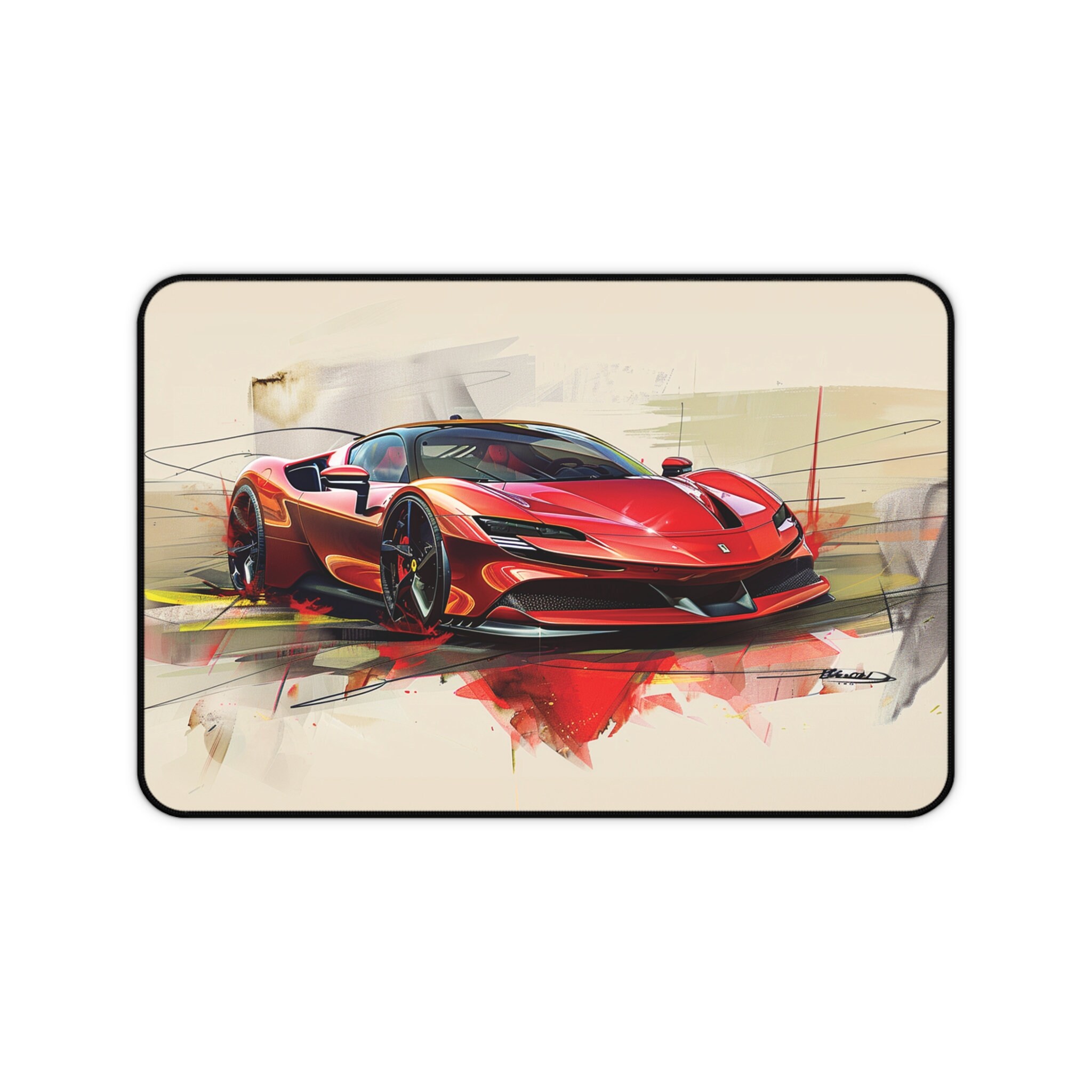 Race Car Desk Mat, Ferrari SF90 Mouse Pad, Cool Mouse Pad, Gift for Him ...