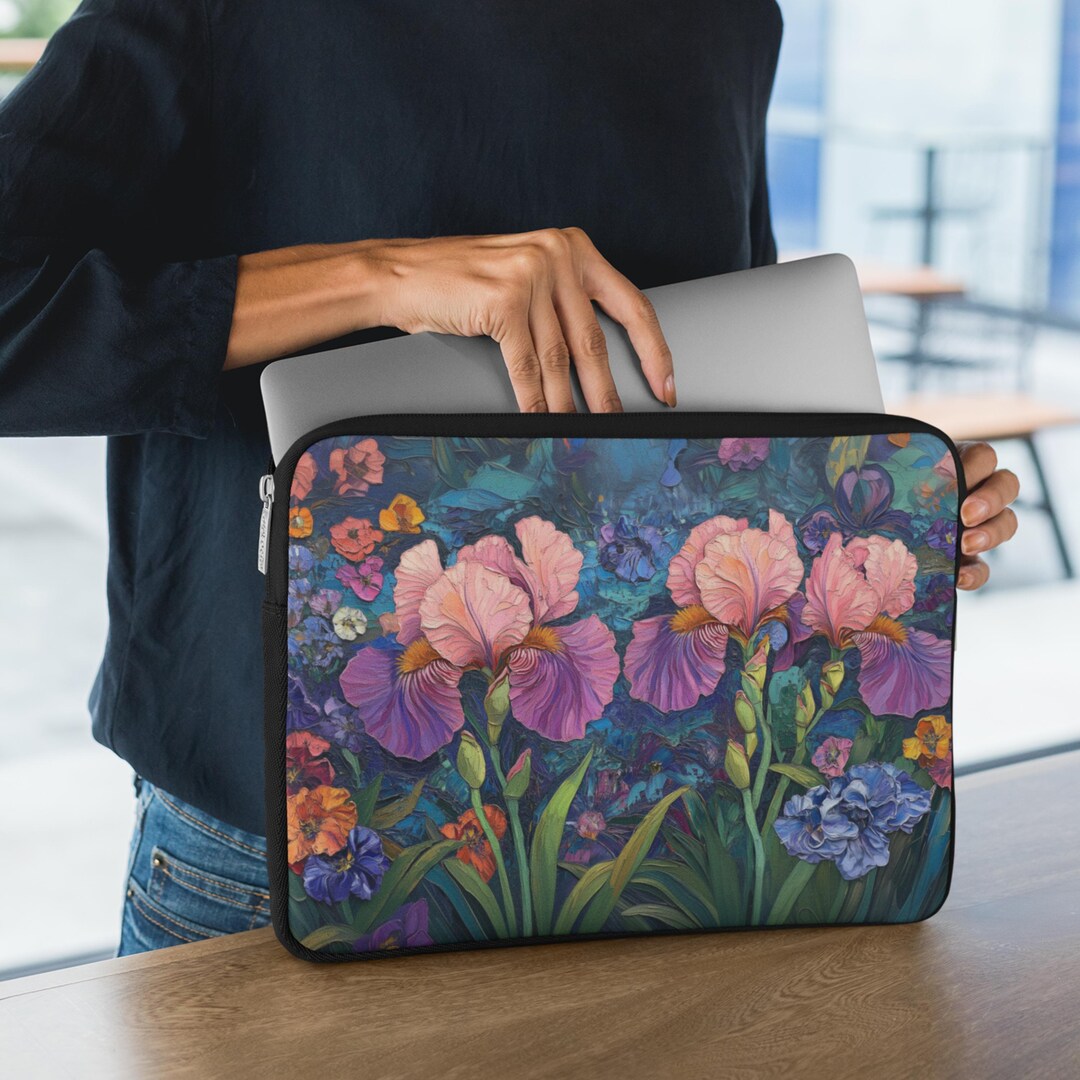 Cute Pink Floral Laptop Bag, Colorful Nature Laptop Case 12 13 15 Inch ...