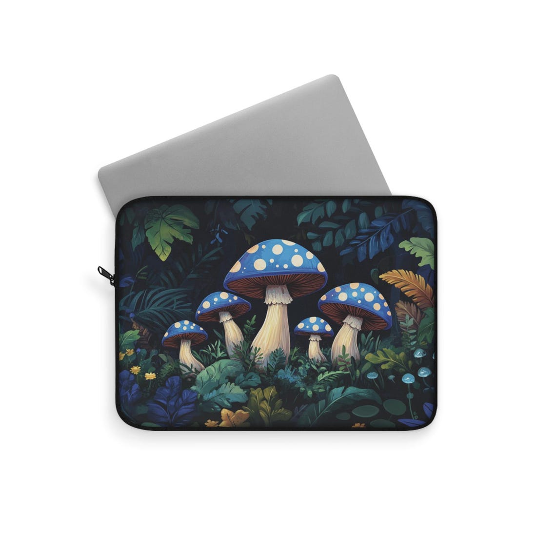 Blue Cottagecore Mushroom Laptop Bag, Cute Dell 12 13 15 Inch Anime ...