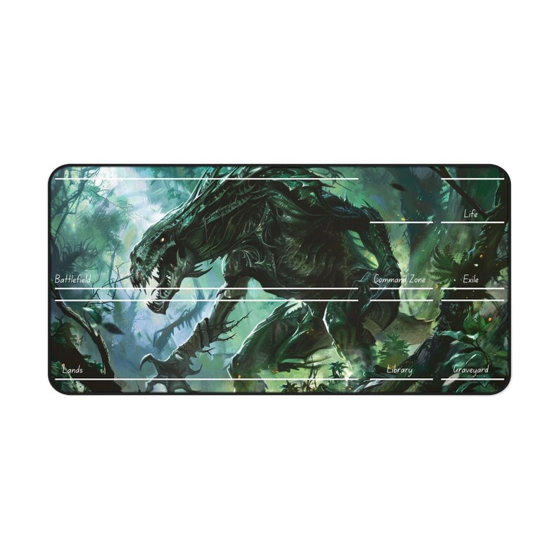 Cool Apex Predator Desk Mat, TCG Playmat With Zones, Green XL Mouse Pad ...