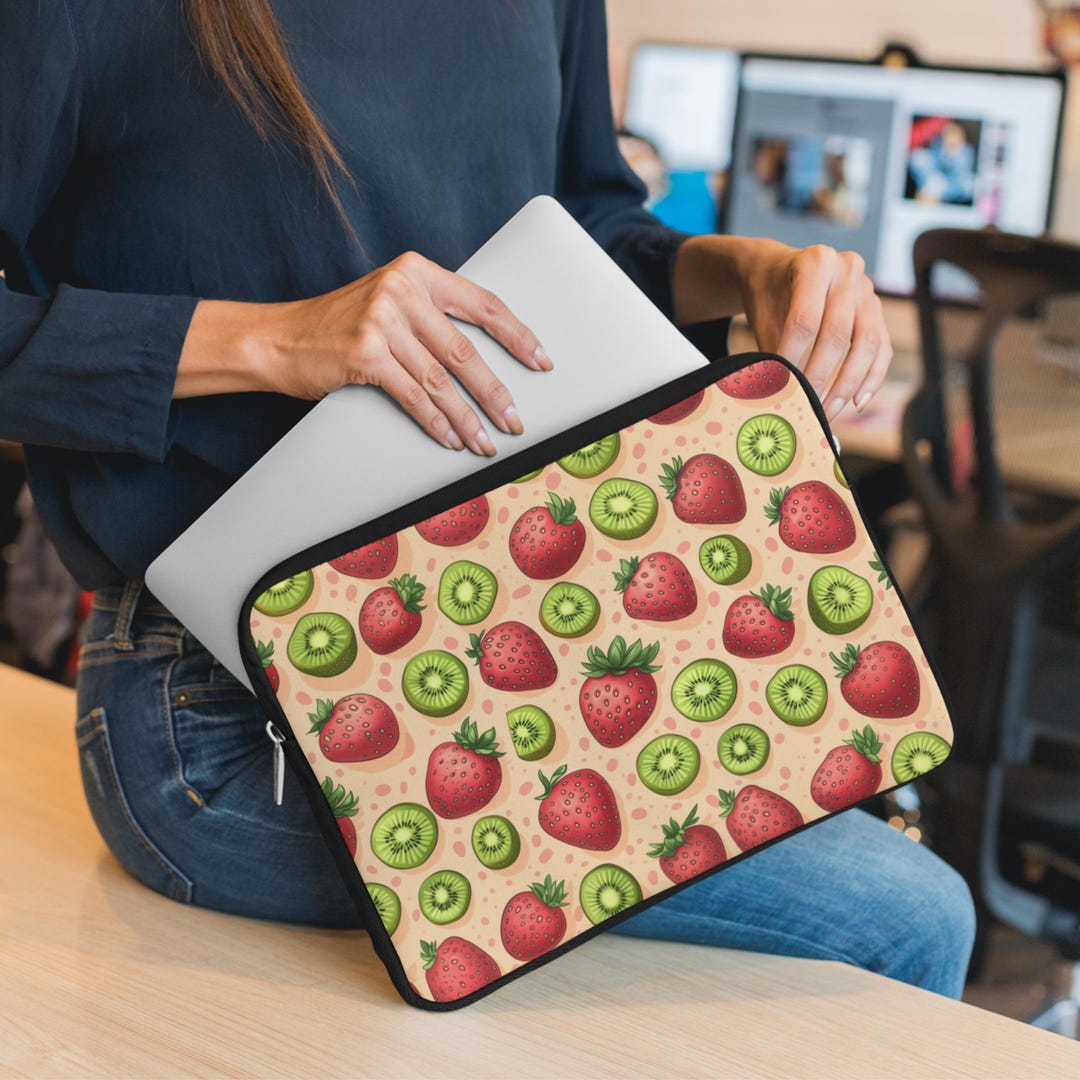 Strawberry Kiwi Laptop Sleeve: Kawaii Fruit MacBook Case - Etsy
