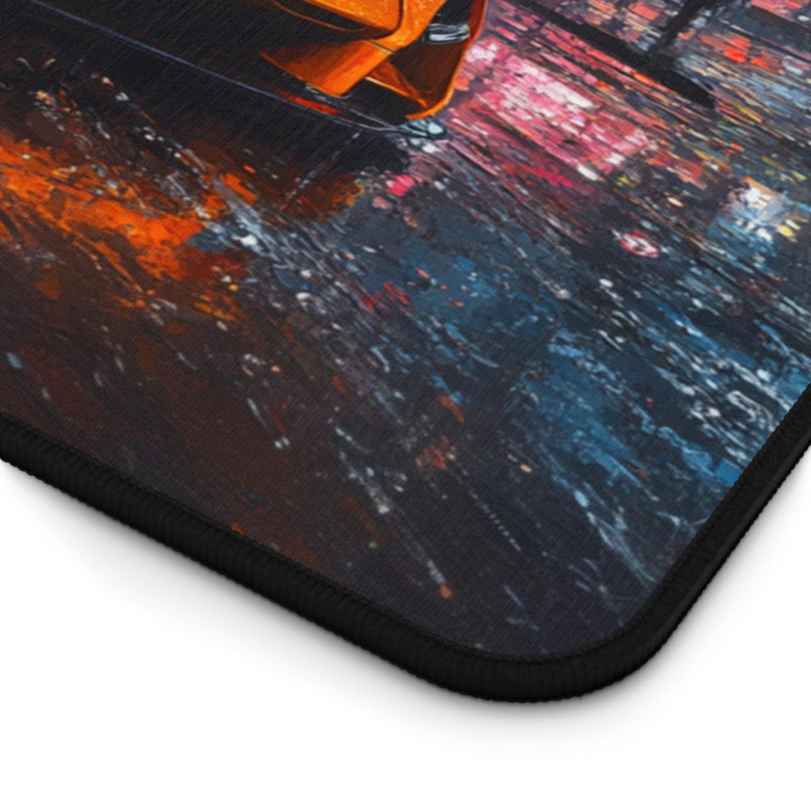 Orange Mclaren Senna GTR RGB Desk Mat, Cool Cyberpunk City Mouse Pad ...
