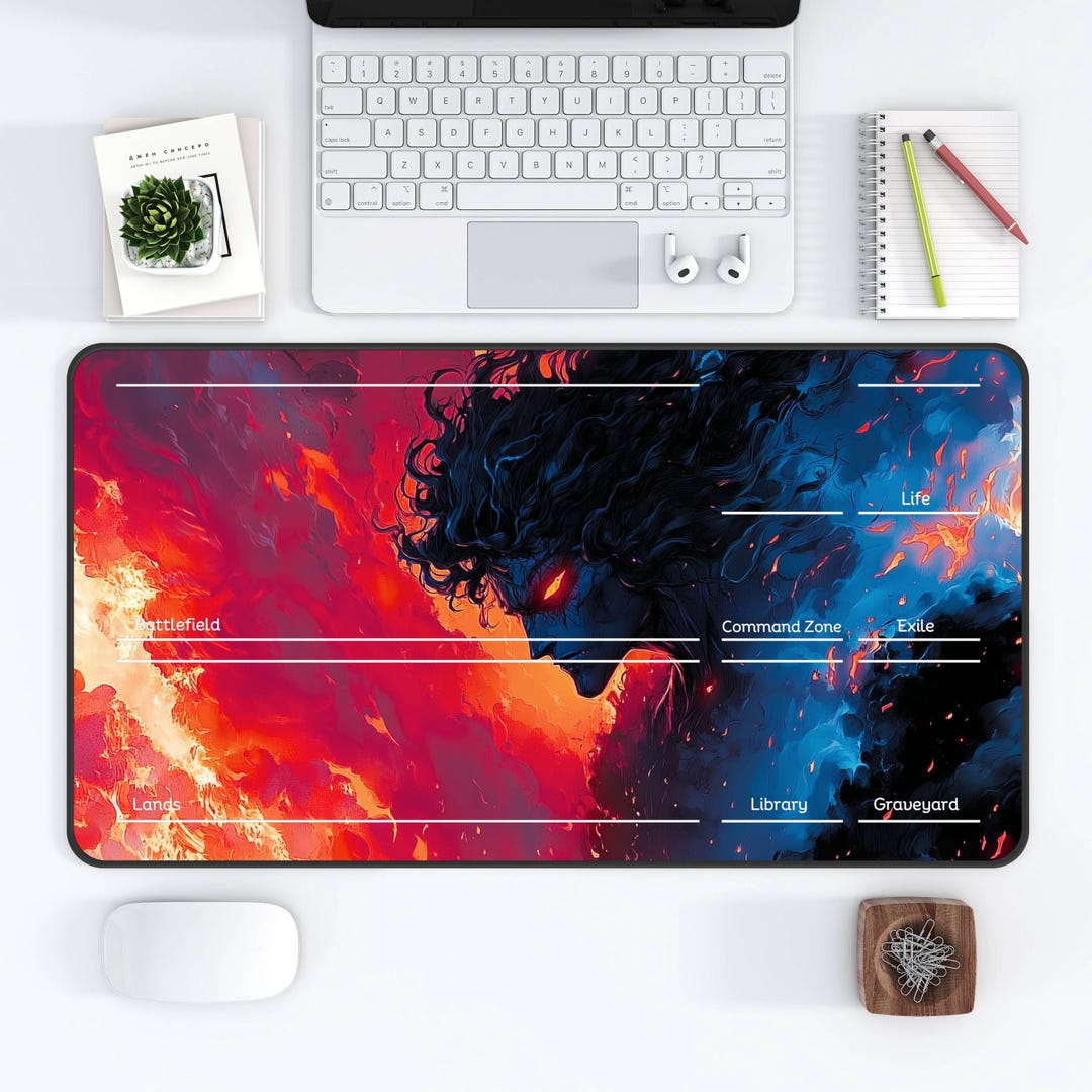Orange Hades Anime RGB Mouse Pad: XL Gaming Desk Mat - Etsy
