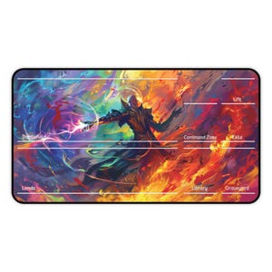 Cool Magic Anime TCG Playmat With Zones, Mage XL Desk Mat, Colorful ...