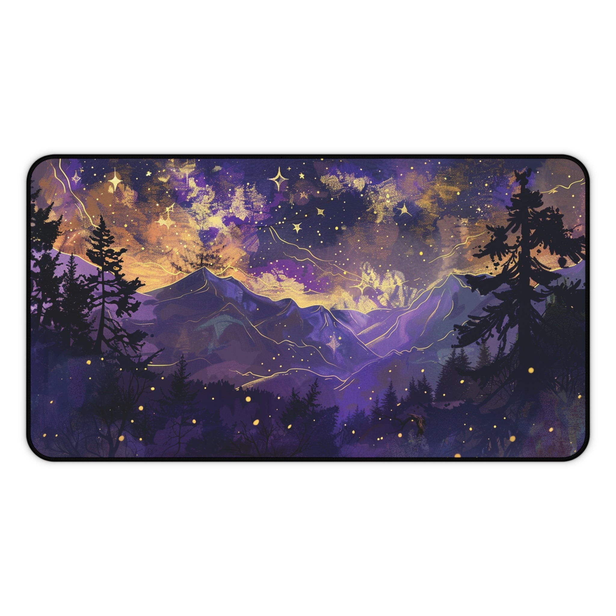 TCG Playmat, Purple and Gold Mountain Desk Mat, Card Playmats With ...