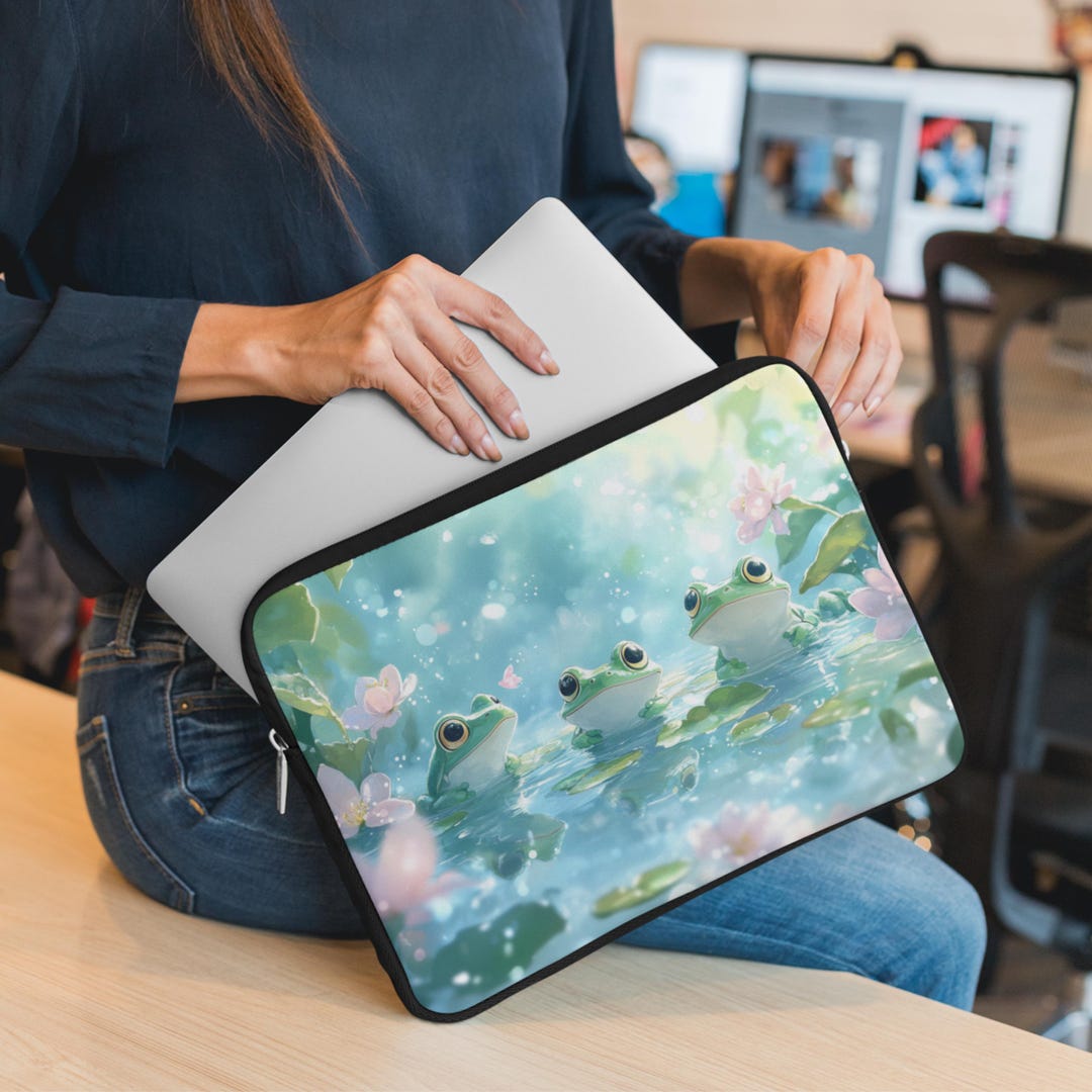 Cute Anime Frog Laptop Bag, Kawaii Animal Laptop Case 12 13 15 Inch ...