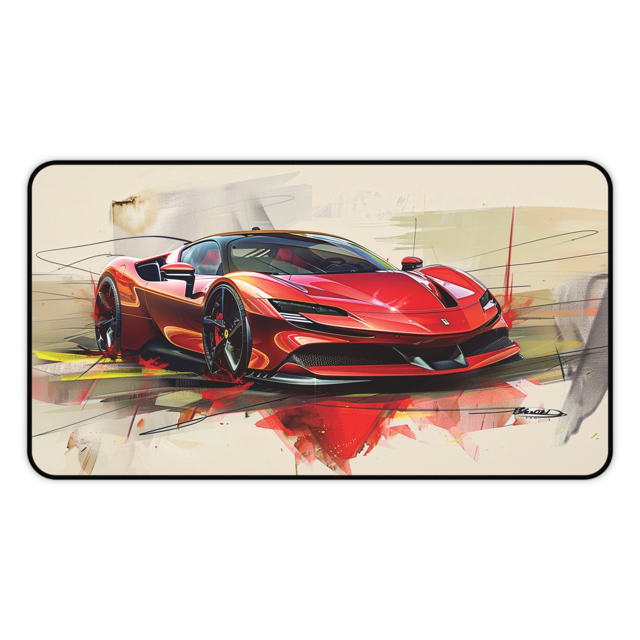 Race Car Desk Mat, Ferrari SF90 Mouse Pad, Cool Mouse Pad, Gift for Him ...