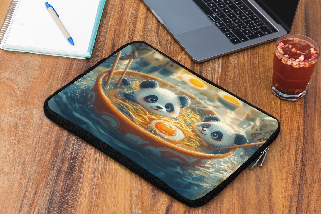 Kawaii Panda Ramen Laptop Bag Gifts, Chibi Anime Laptop Case 12 13 15 ...
