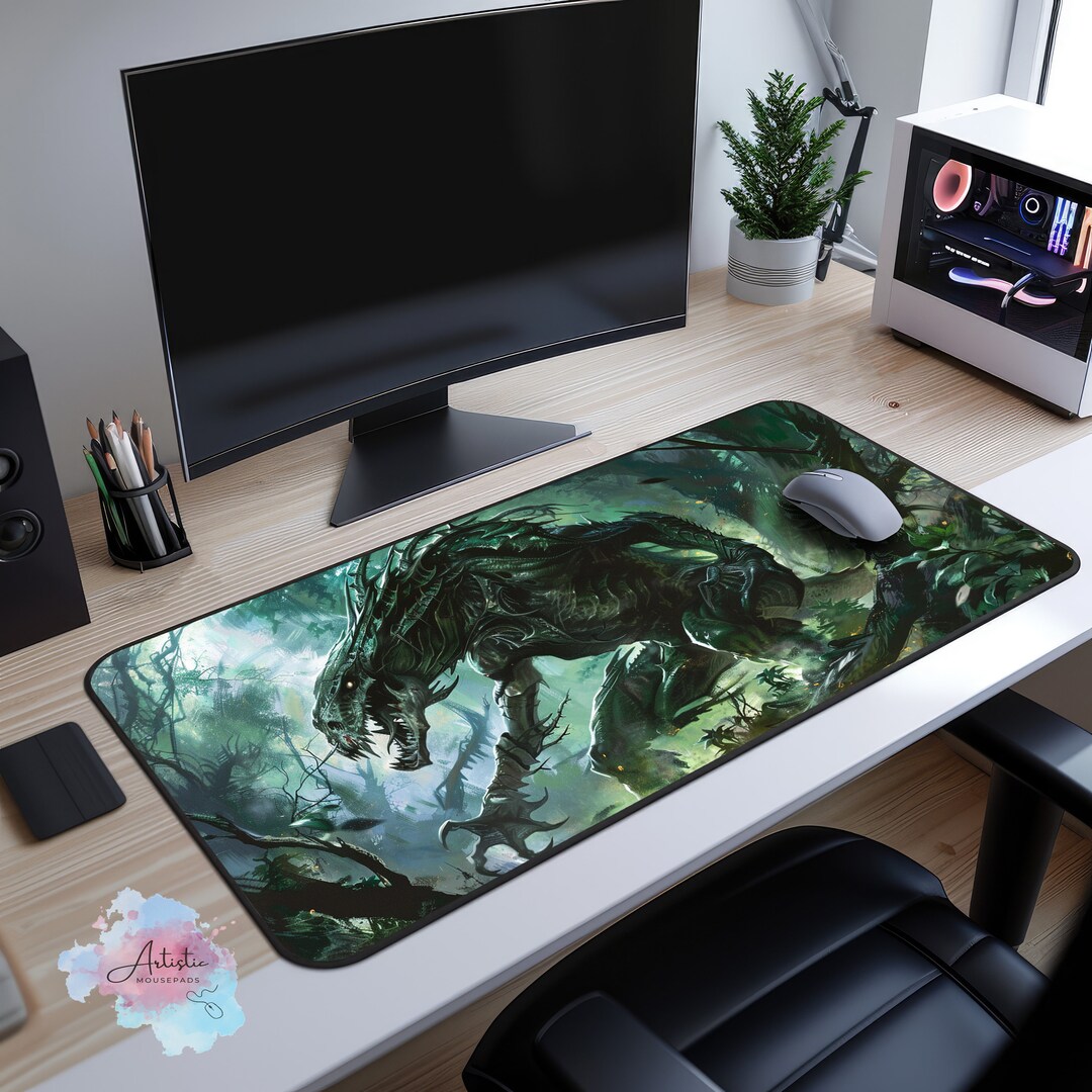 Cool Apex Predator Desk Mat, TCG Playmat With Zones, Green XL Mouse Pad ...