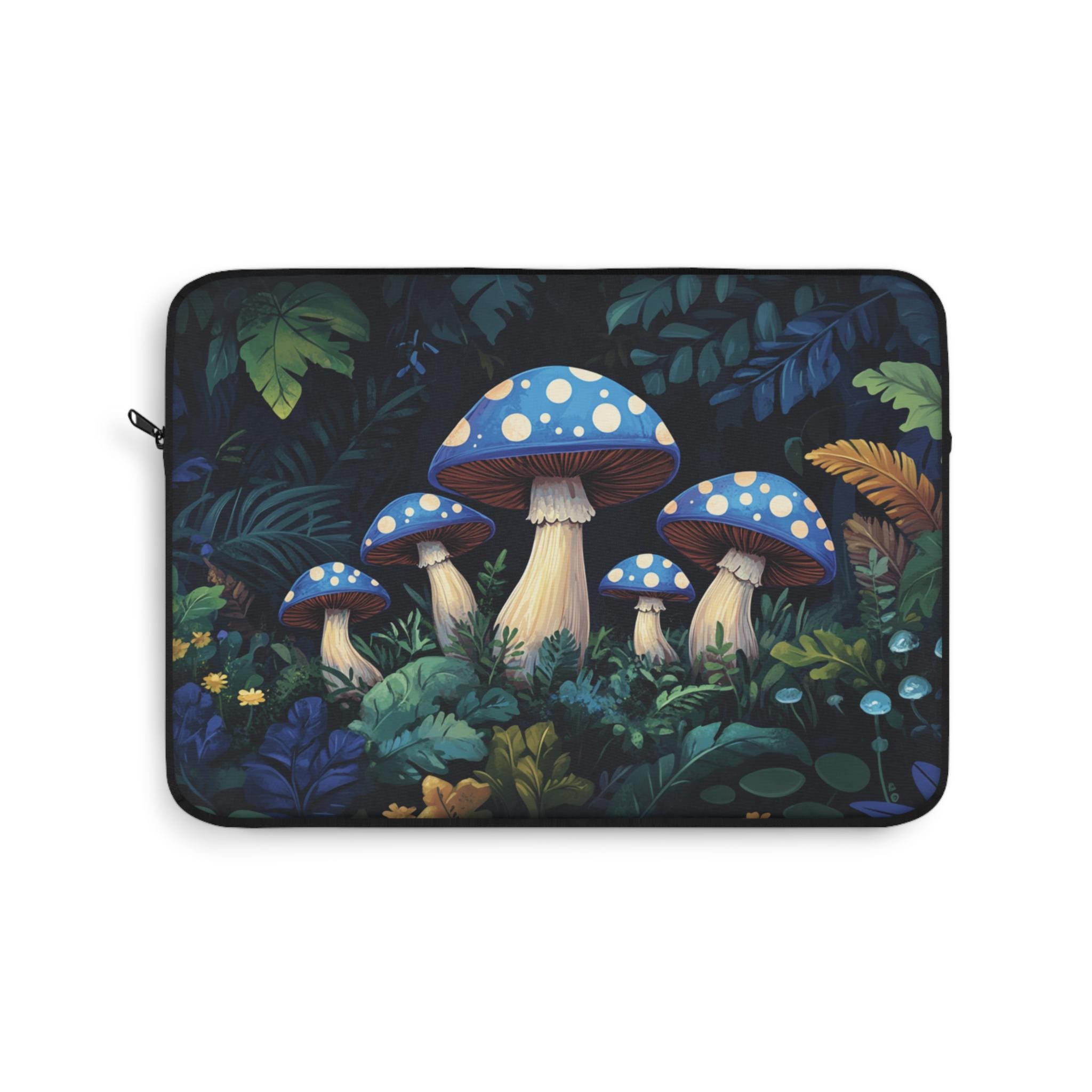 Blue Cottagecore Mushroom Laptop Bag, Cute Dell 12 13 15 Inch Anime ...