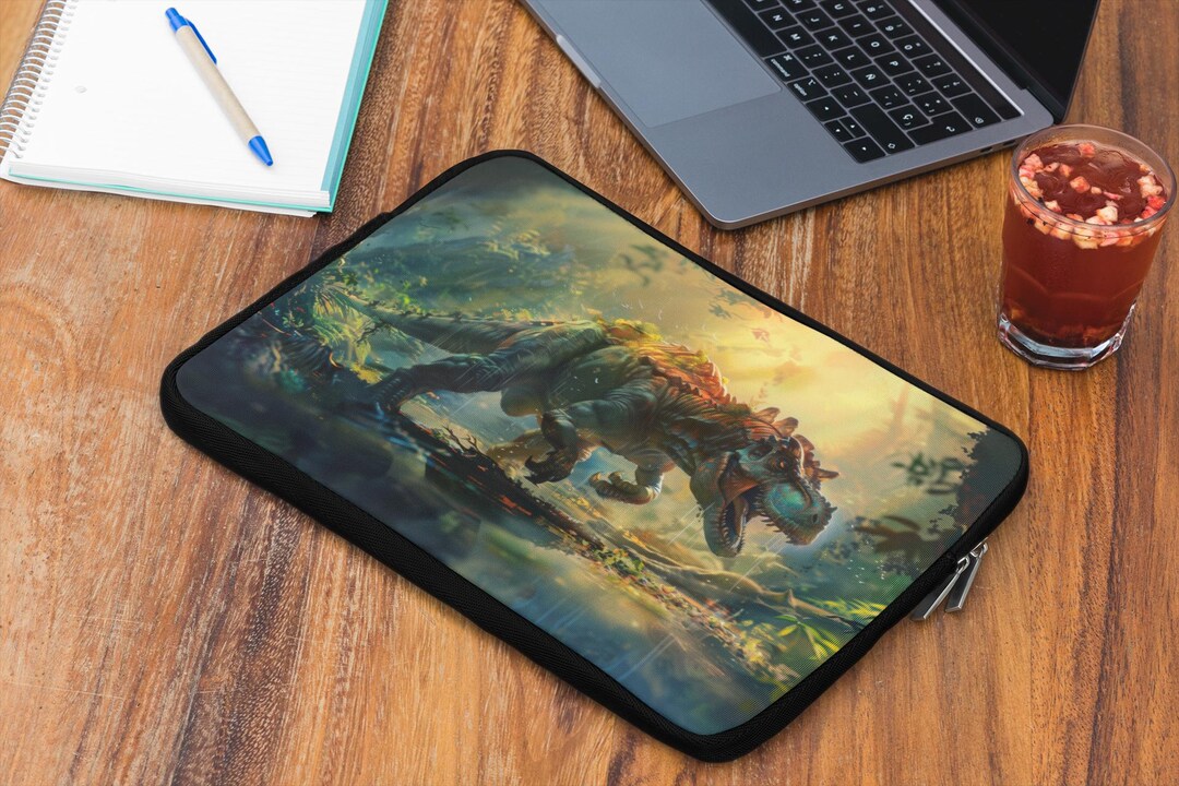 Green T-rex Dinosaur Laptop Sleeve, Cool MacBook Case 12 13 15 Inch ...