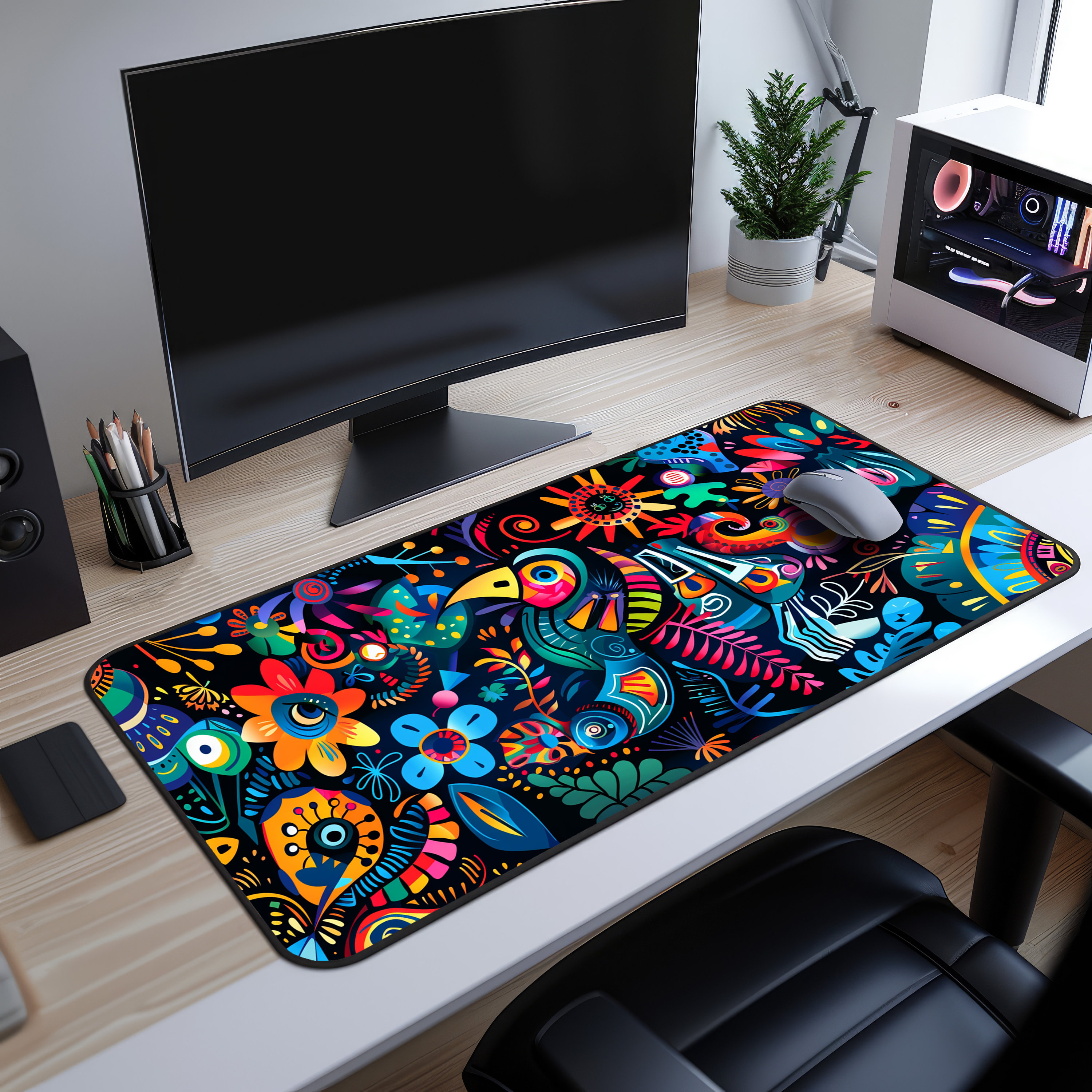 Colorful Mouse Pad, Mexican Themed Desk Mat, Cinco De Mayo Mouse Pad ...