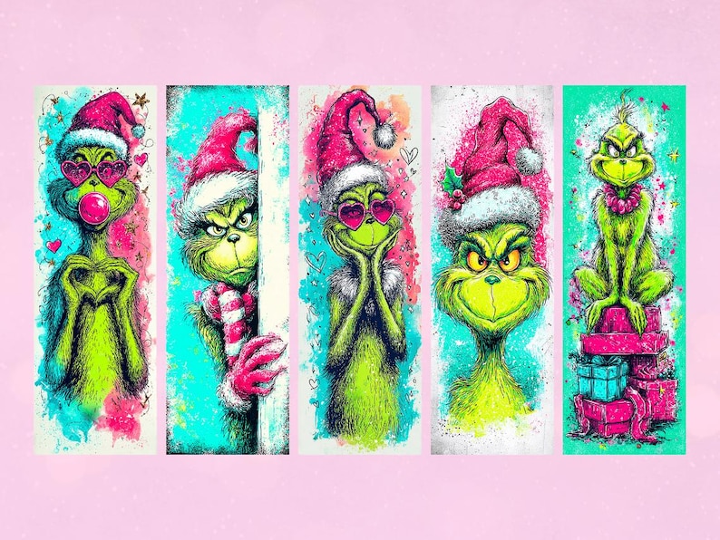 Grinch Christmas Printable Bookmarks – 20 Sassy Holiday Bookmarks ...